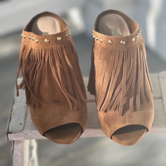 Guess | Shoes | Brown Guess Ara Mule Heels | Poshmark